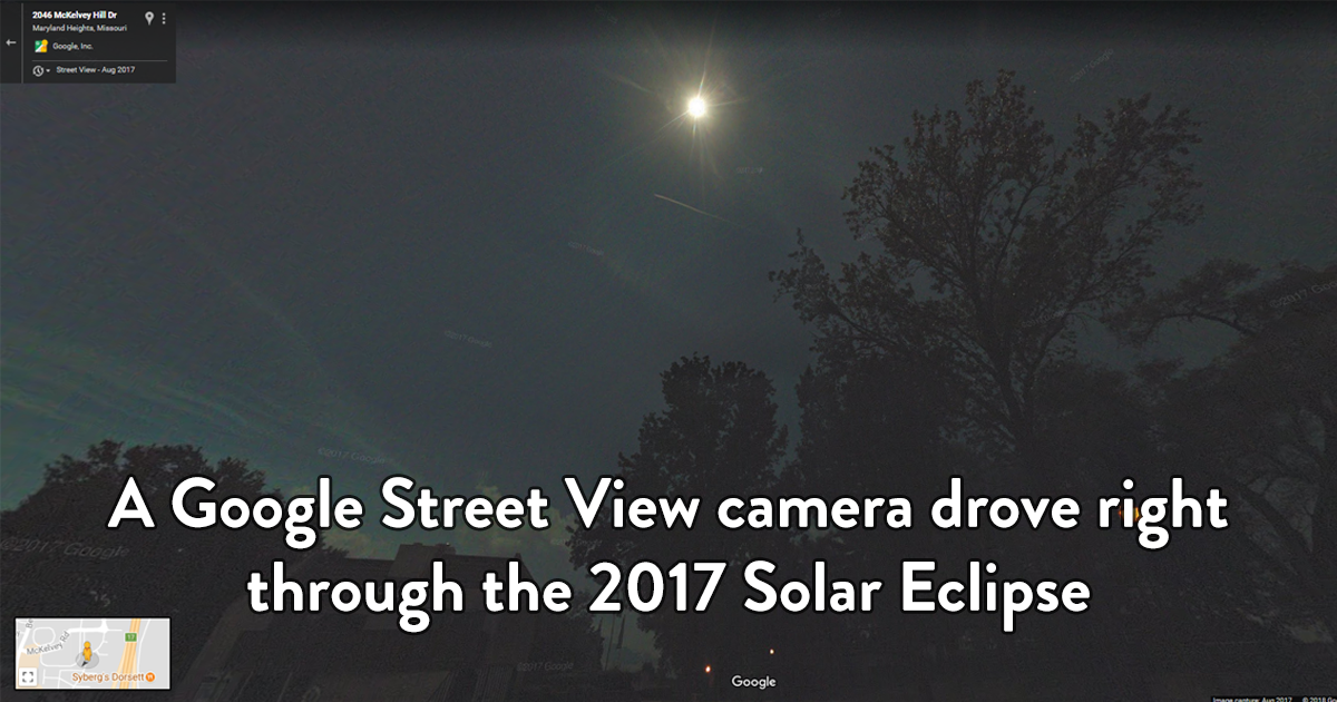 A Google Street View camera drove right through the 2017 Solar Eclipse